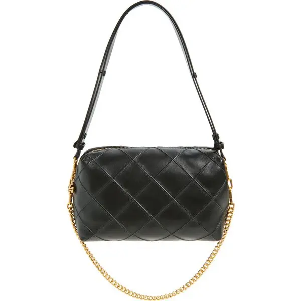 Tory Burch Large Fleming Leather Crossbody - Black
