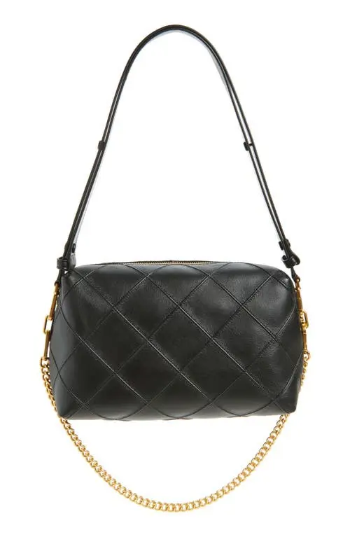 Tory Burch Large Fleming Leather Crossbody - Black