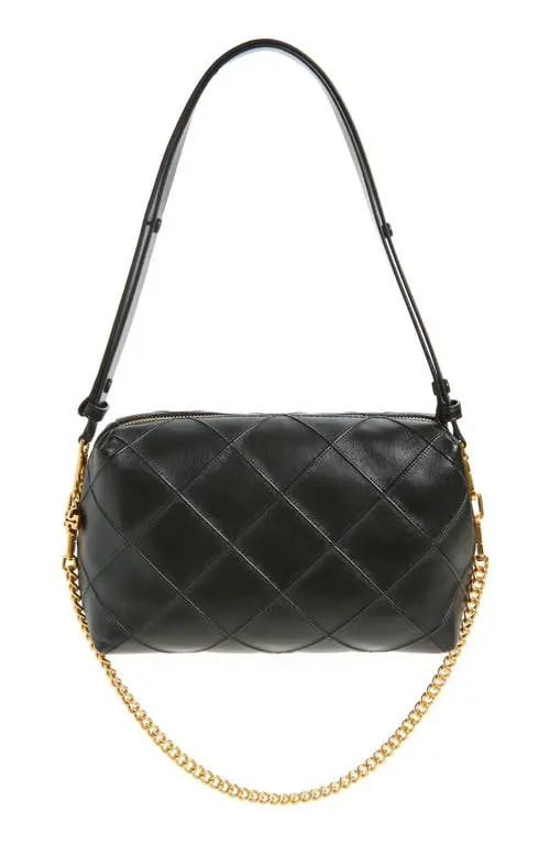 Tory Burch Large Fleming Leather Crossbody - Black