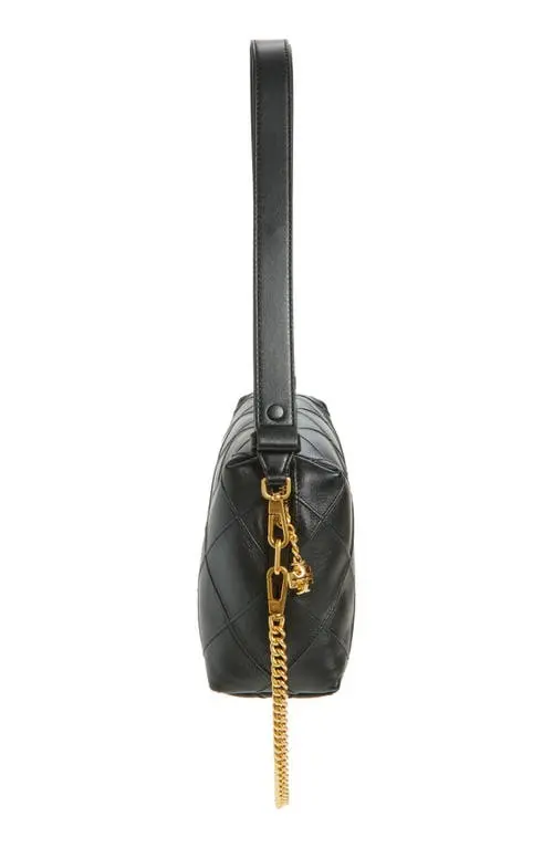 Tory Burch Large Fleming Leather Crossbody - Black