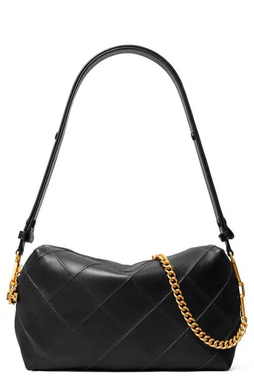 Tory Burch Large Fleming Leather Crossbody - Black