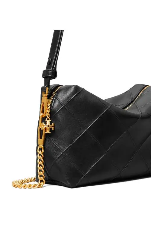 Tory Burch Large Fleming Leather Crossbody - Black