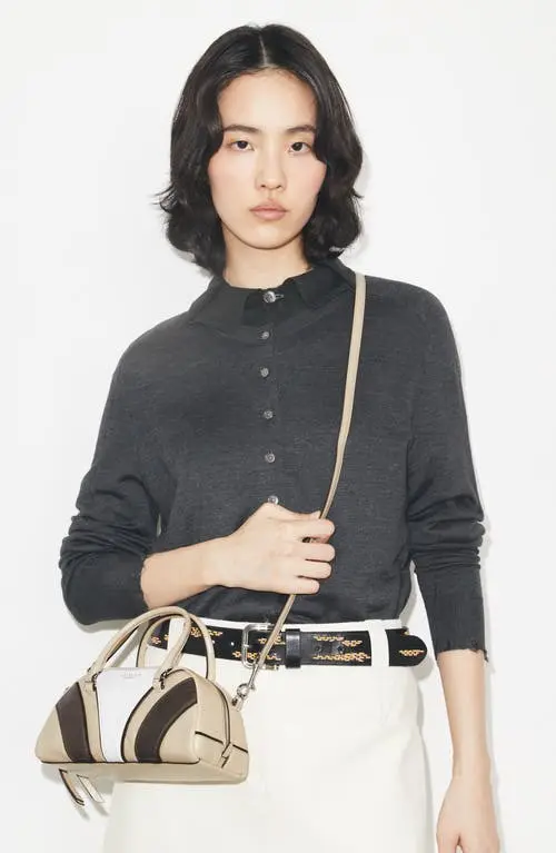 Tory Burch Small Moto Quilt Leather Bowler Bag