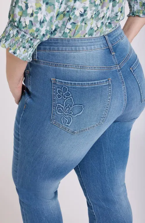 NYDJ Marilyn Floral Pocket Ankle Jeans - Pacifica