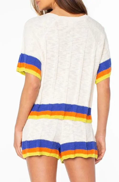 Roxy Cabana Club Stripe T-shirt - Dew
