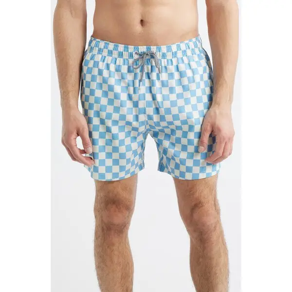 BOARDIES Checkerboard Print Swim Trunks