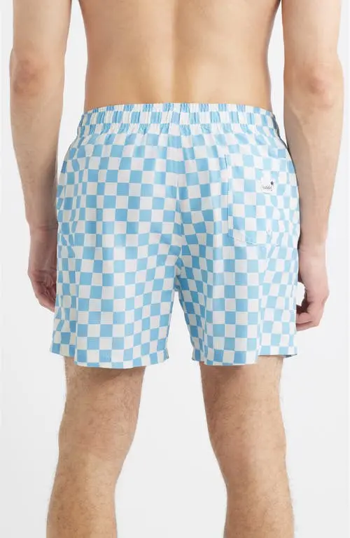 BOARDIES Checkerboard Print Swim Trunks
