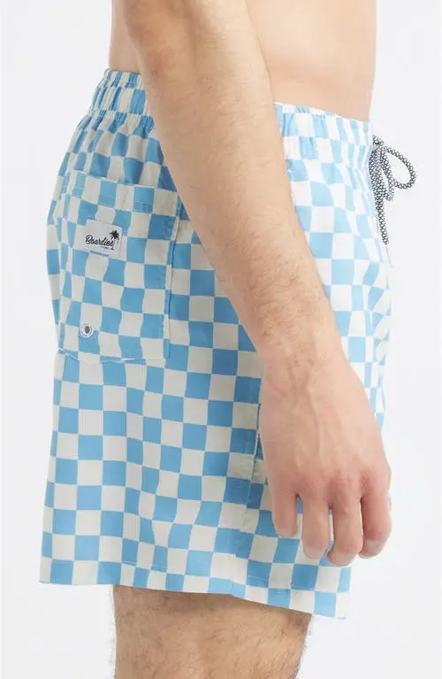 BOARDIES Checkerboard Print Swim Trunks