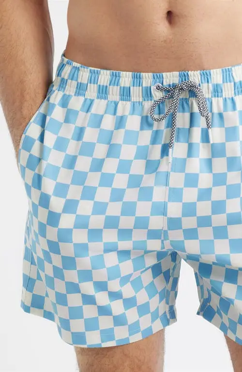 BOARDIES Checkerboard Print Swim Trunks