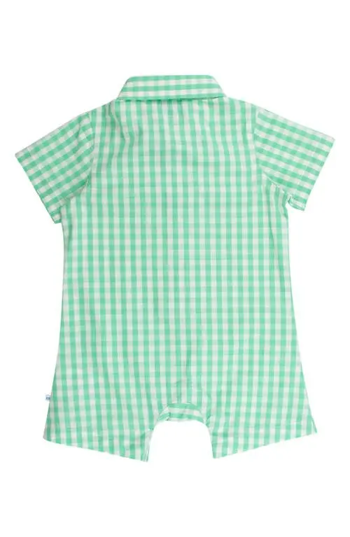 RUGGEDBUTTS Cotton Gingham Polo Romper