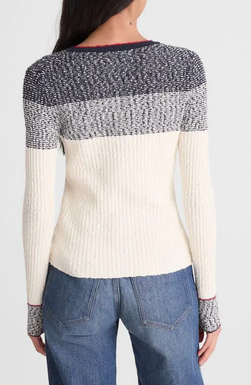 Madewell Stripe Bouclé Cardigan