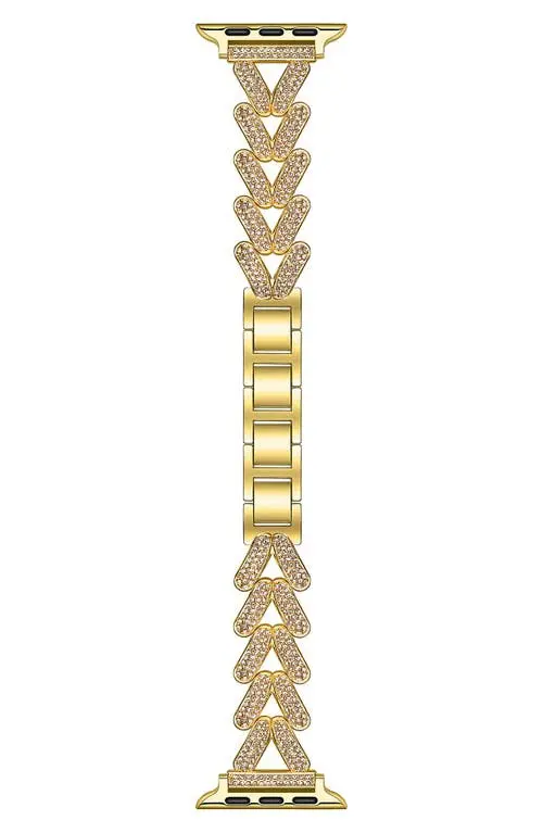 POSH TECH Valentina Stainless Steel & Rhinestone Apple Watch Bracelet - Gold