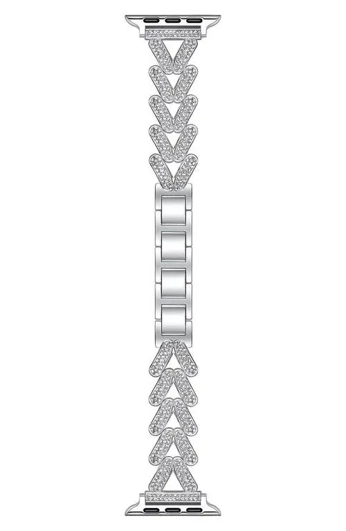 POSH TECH Valentina Stainless Steel & Rhinestone Apple Watch Bracelet - Silver