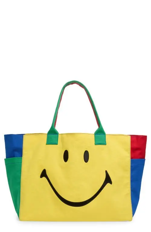 MARKET Smiley Colorblock Tote Bag - Yellow Multi