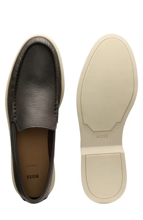 BOSS Sienne Moc Toe Slip-on Sneaker - Dark Brown
