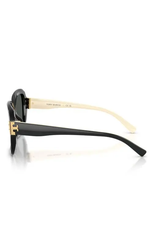 Tory Burch 51mm Polarized Square Sunglasses