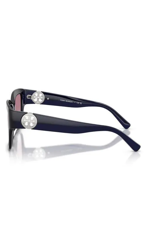 Tory Burch Gradient Square Sunglasses - Transparent Blue/violet