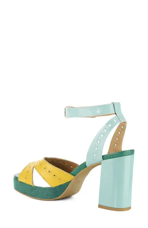 Fly London Eban Platform Sandals - Yellow Multi