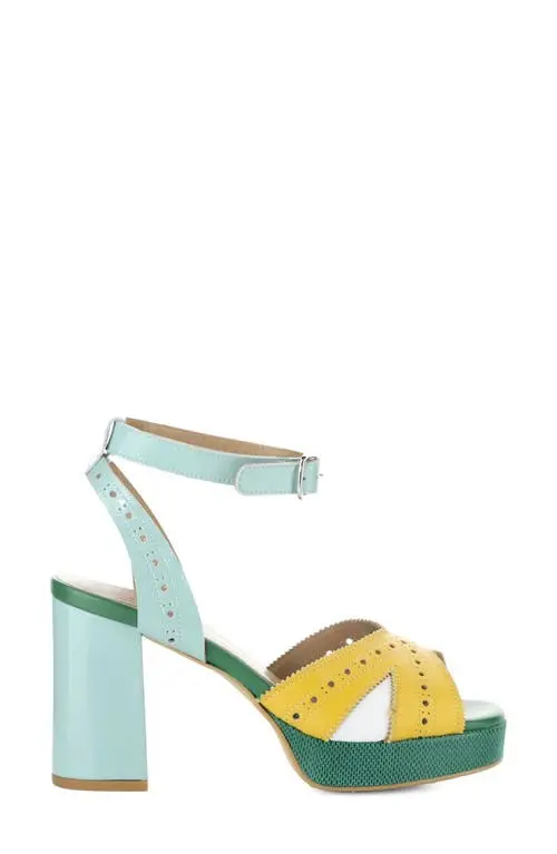 Fly London Eban Platform Sandals - Yellow Multi