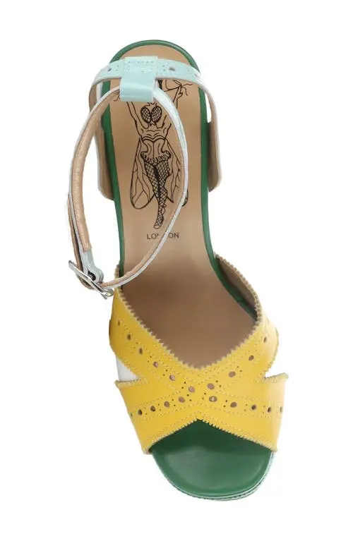 Fly London Eban Platform Sandals - Yellow Multi