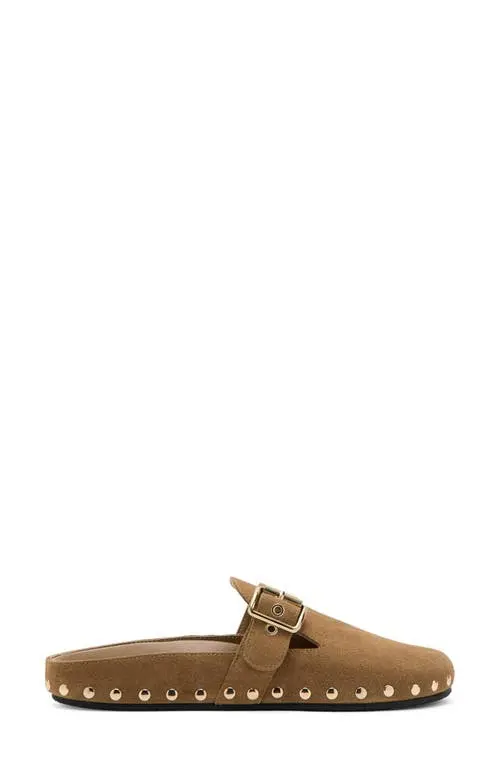 Mango Studded Leather Mule