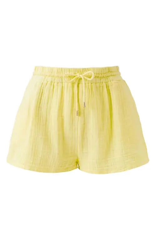 Melissa Odabash Abbie Cotton Gauze Cover-up Shorts - Yellow