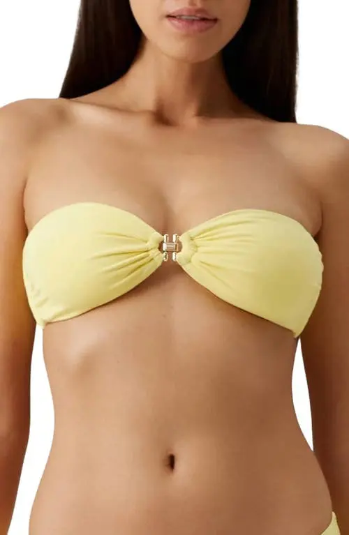 Melissa Odabash Istanbul Strapless Bikini Top - Yellow
