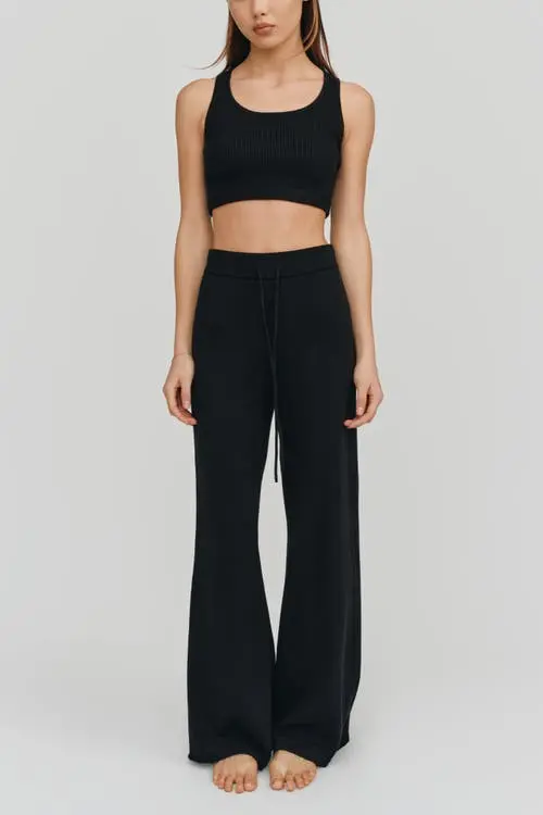 KATHRYN MCCARRON Bardot Cropped Tank - Black
