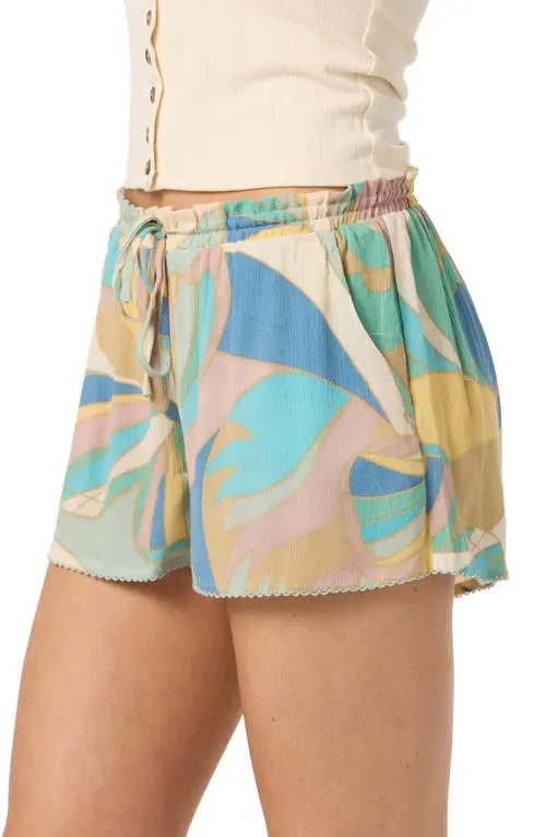 O'Neill Layne Butterfly Print Drawstring Shorts
