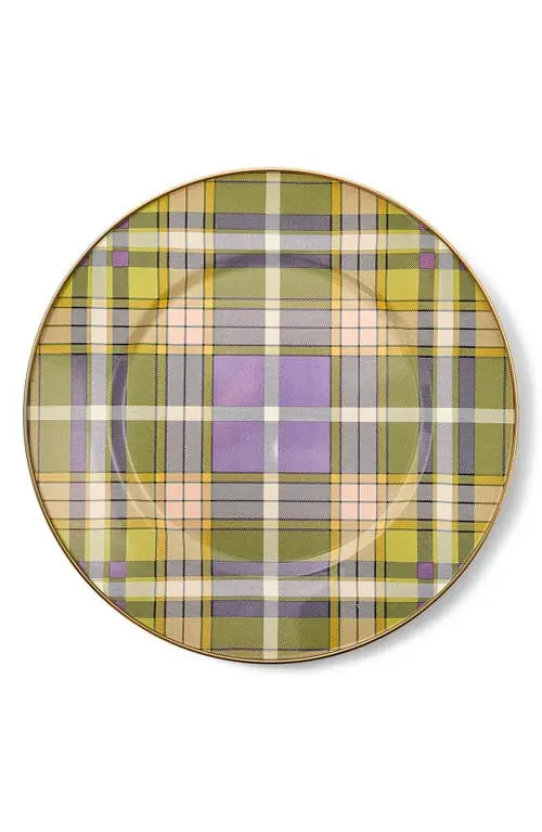 MACKENZIE-CHILDS Dinner Plate - Tartan Violet