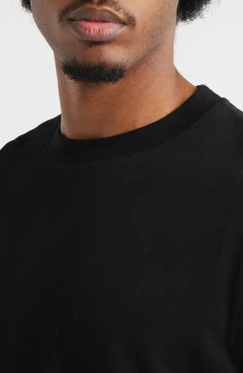 Topman Relaxed Long Sleeve T-shirt - Black