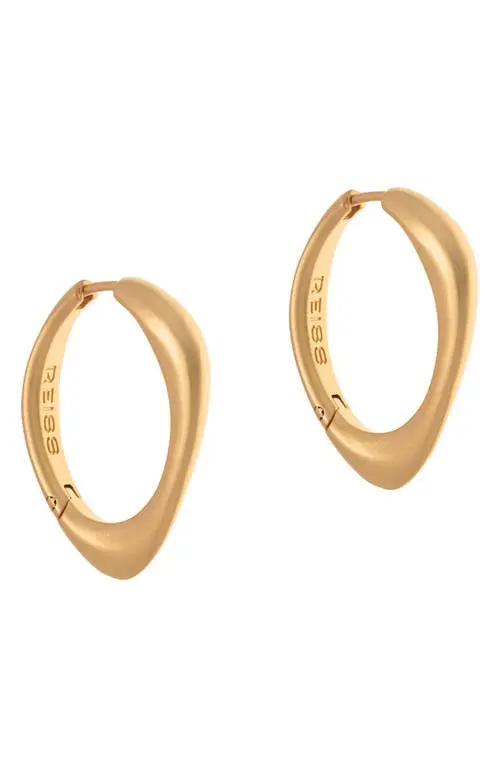 REISS Sofia Hoop Earrings - Gold Tone