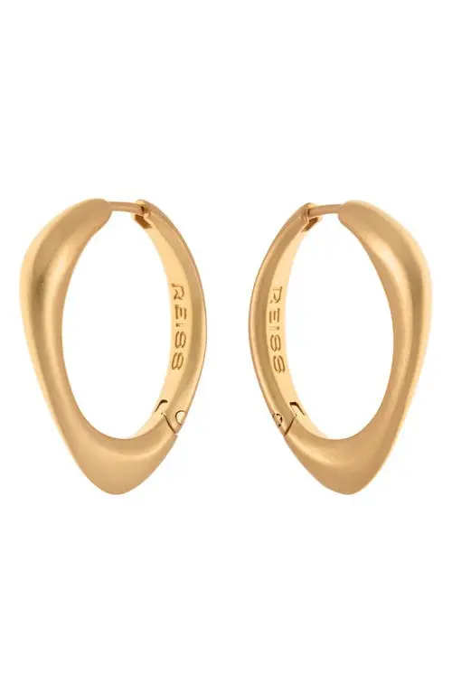 REISS Sofia Hoop Earrings - Gold Tone