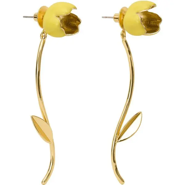 Kate Spade New York Floral Drop Earrings - Yellow.