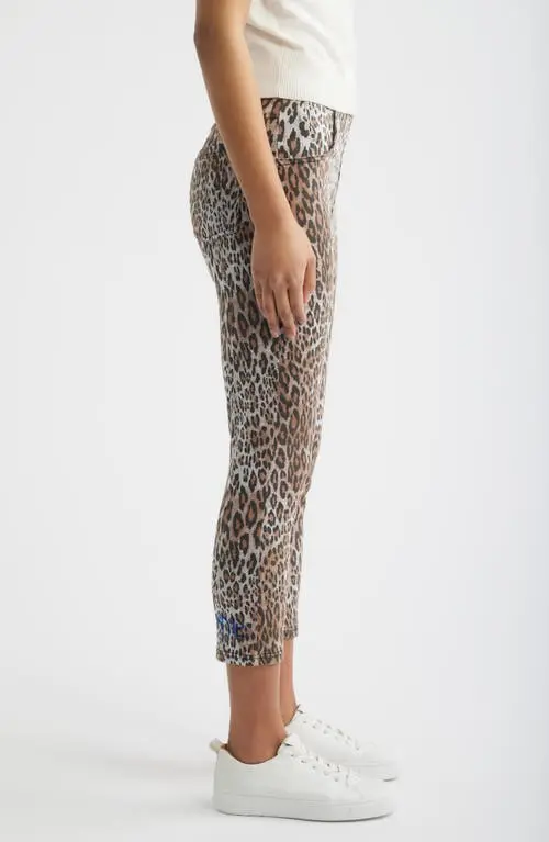 Hue Ultrasoft Leopard Cotton Blend Capri Leggings