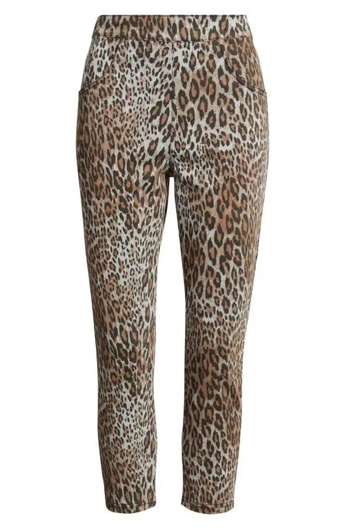 Hue Ultrasoft Leopard Cotton Blend Capri Leggings