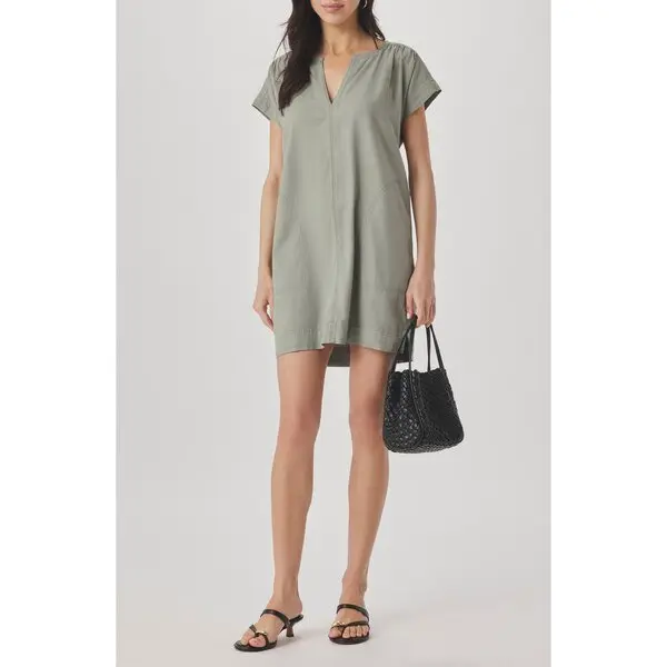 Splendid Short Sleeve Shift Dress - Eucalyptus