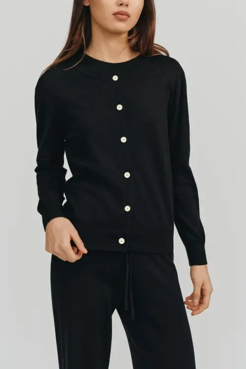 KATHRYN MCCARRON Halle Cardigan - Black