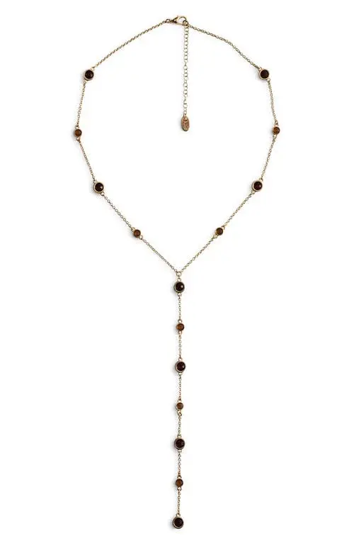 Mango Crystal Y-necklace - Gold