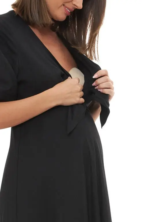 RIPE MATERNITY Camille Tie Front Maternity/nursing Dress