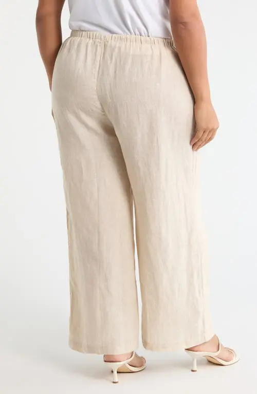 Caslon Wide Leg Crop Linen Pants