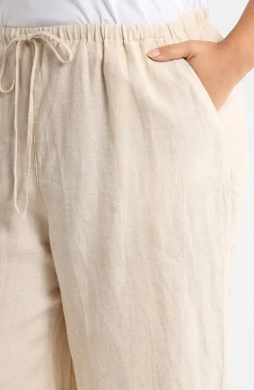 Caslon Wide Leg Crop Linen Pants