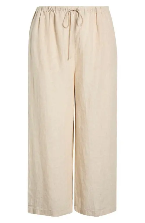 Caslon Wide Leg Crop Linen Pants