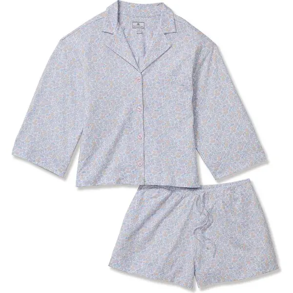 PETITE PLUME Olivia Pima Cotton Short Pajamas - White