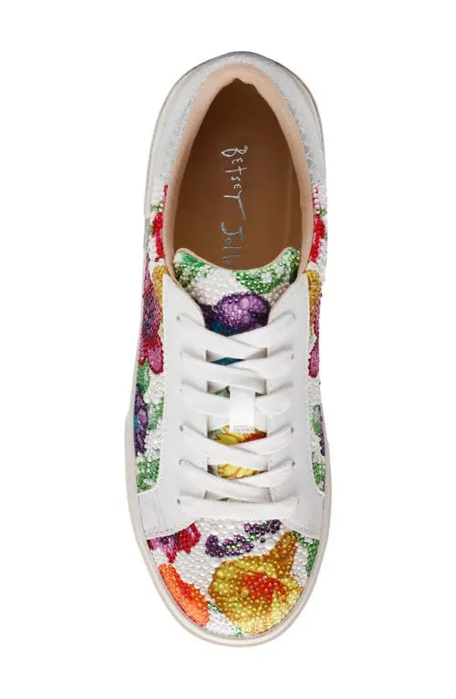 Betsey Johnson Damon Embellished Sneakers - Bright Multi