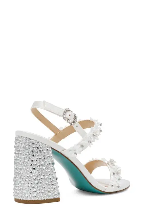 Betsey Johnson Drue Rhinestone Heel Sandals