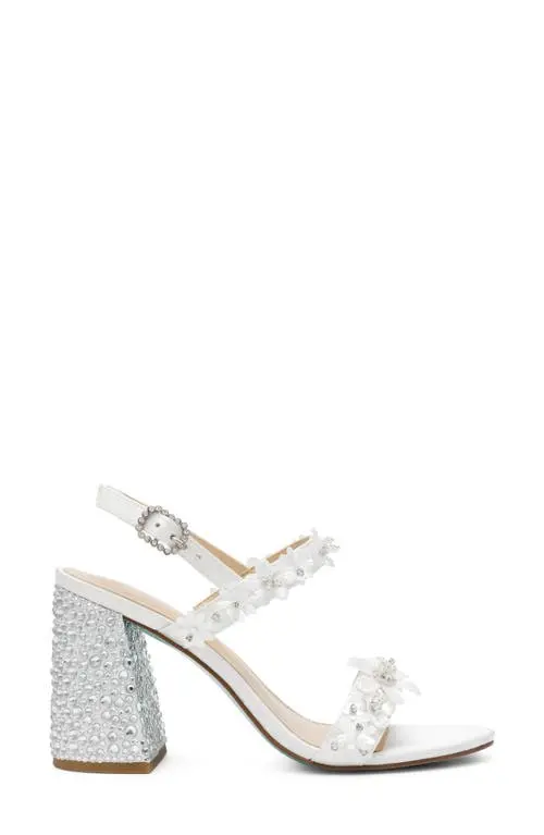 Betsey Johnson Drue Rhinestone Heel Sandals