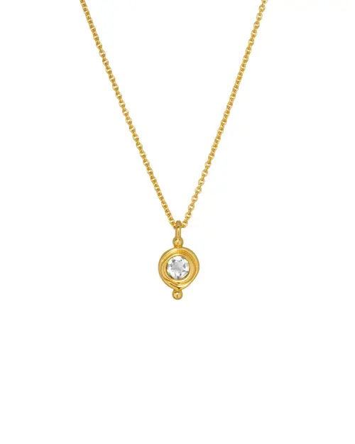 OTTOMAN HANDS Birthstone Pendant Necklace - April