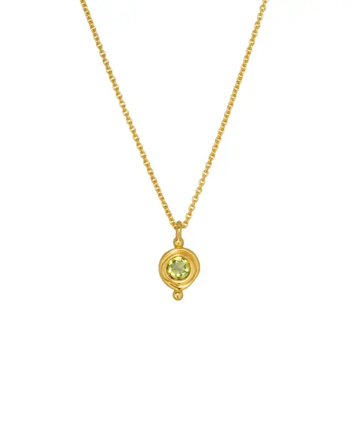 OTTOMAN HANDS Birthstone Pendant Necklace - August