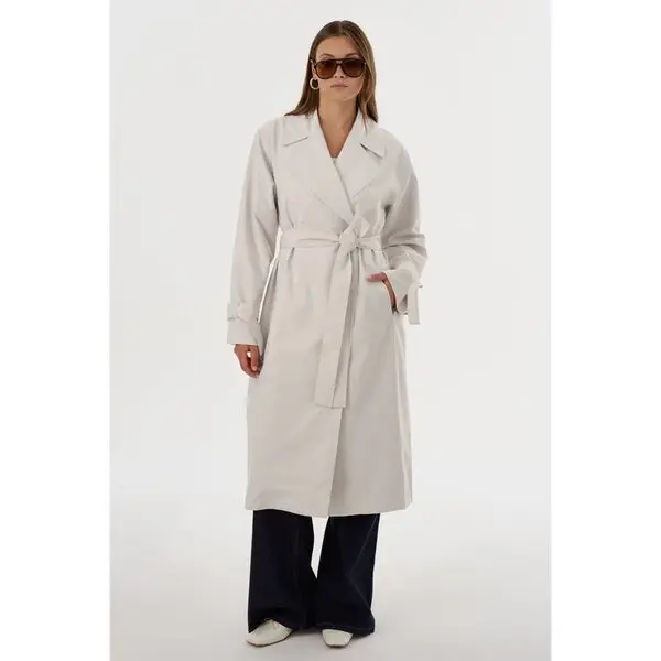LAMARQUE Colette Trench Coat - Whisper White